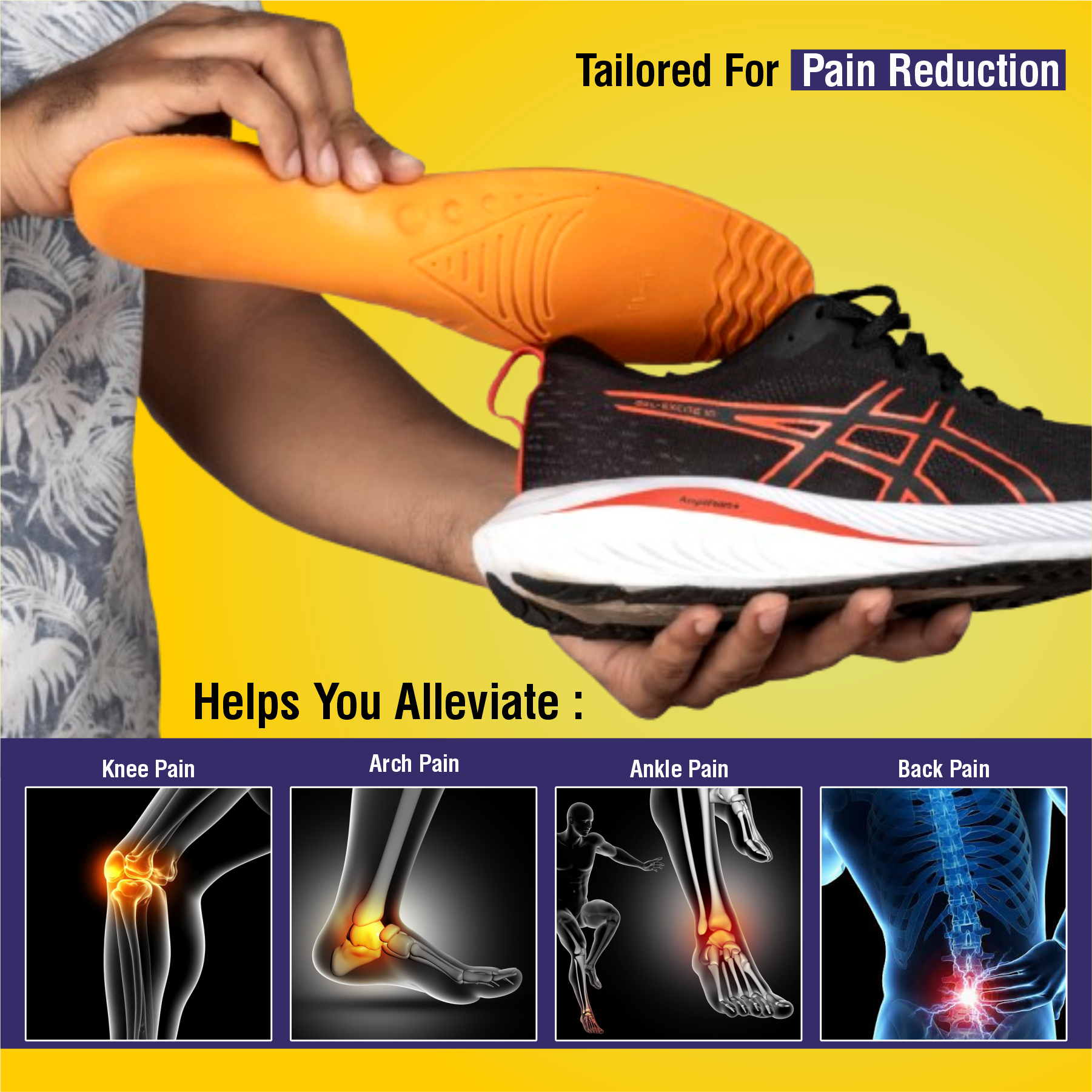 Solecraft Heavy Duty Arch Support insole ( Semi rigid support )– Sole Craft